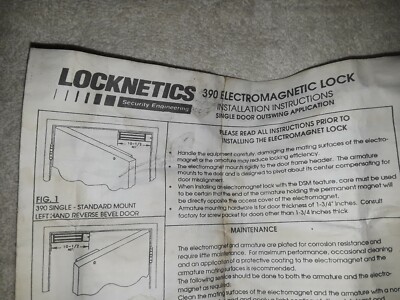 Locknetics Model 390, maglock | eBay