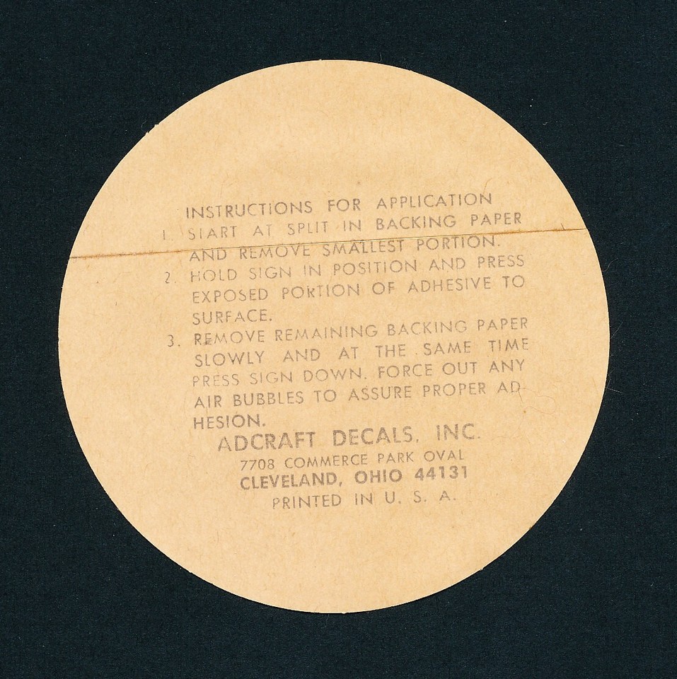 1972-76 CLEVELAND CRUSADERS WHA 3" TEAM CREST DECAL w/ PEEL AWAY ...