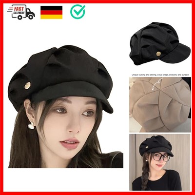 WANYIG Barrett Cap Damen Wolke Stil Baskenmütze Beret Polyesterfaser ...