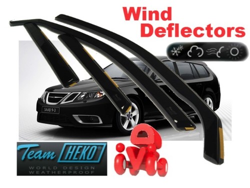 For SAAB 9-3 2002 - 2012 ESTATE / COMBI Wind deflectors 4.pc HEKO 28113 ...