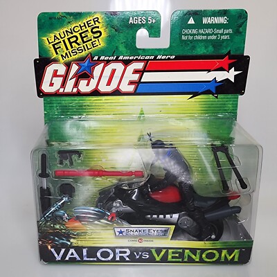 Gi Joe Snake Eyes v19 Figure 2004 Ninja Lightning Cycle HTF SEALED | eBay