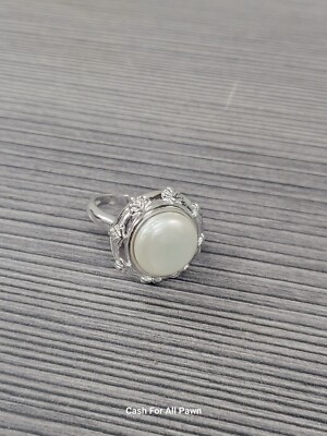Sterling Blister Pearl Ring from i-poppers Size 10 designer 7.4 grams ...