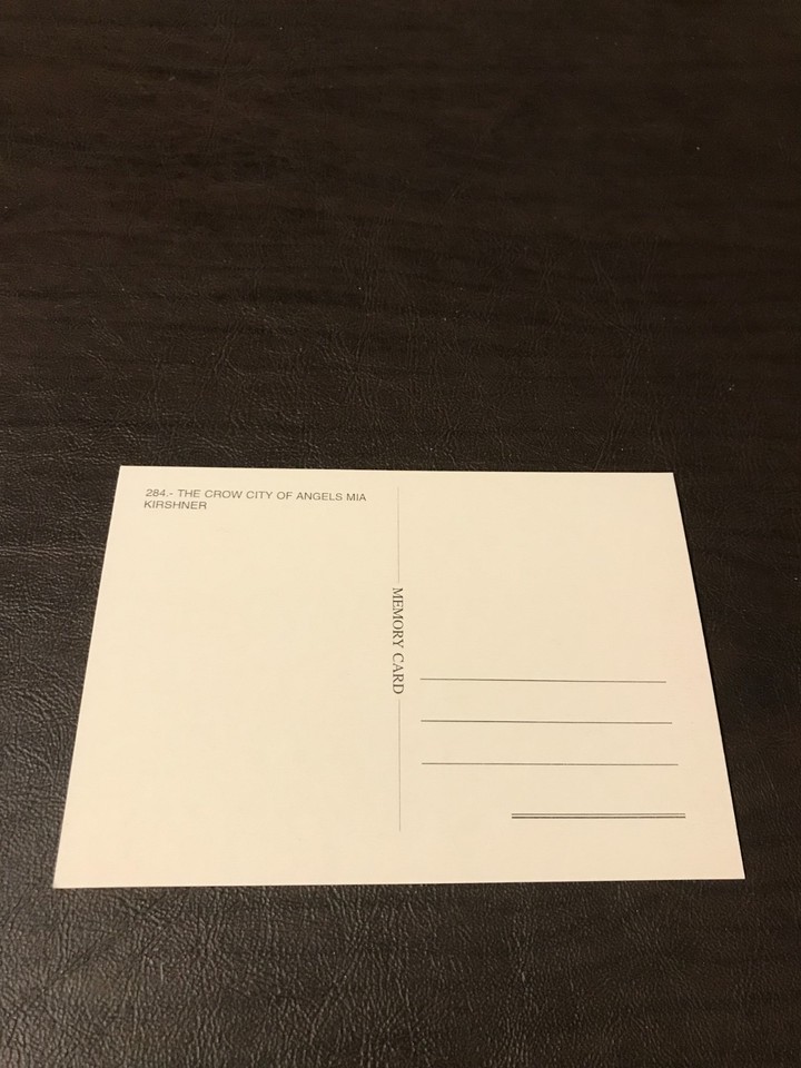 UNPOSTED MOVIE 4 X 6 POSTCARD - THE CROW - CITY OF ANGELS ........SLOT ...