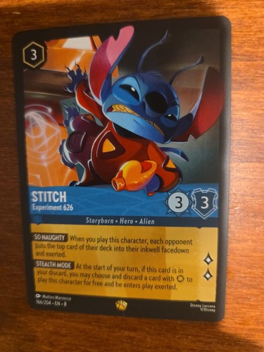 LEGENDARY STITCH 166/204 Experiment 626 Lorcana Reign of Jafar EN 8 | eBay