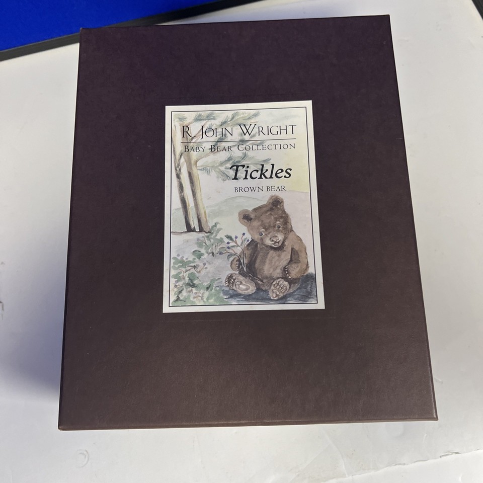 R John Wright 12” "Tickles" Baby Brown Bear COA Adorable | eBay