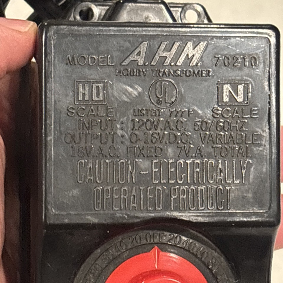 AHM Model 70210 Train N & HO Scale 16v DC Power Supply Hobby ...