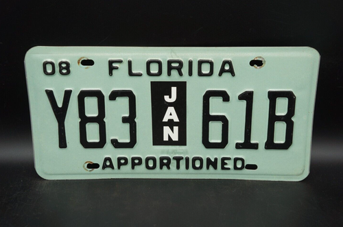 2008 Florida APPORTIONED License Plate - Nice Quality | eBay