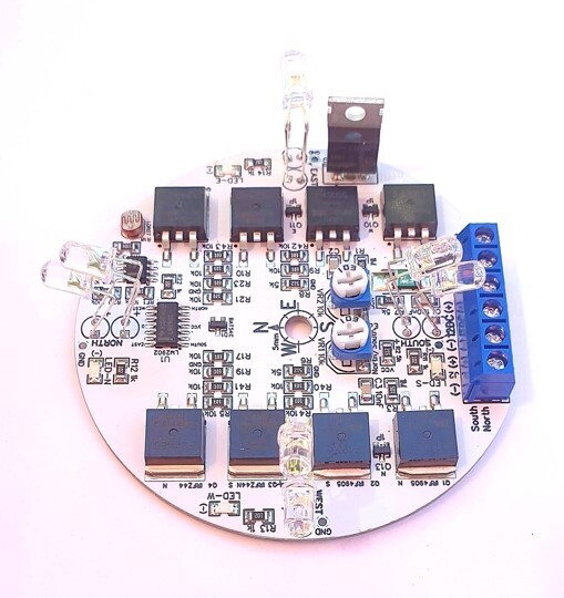 MK III 12V DIY Dual Axis PV Panel Sun Tracking Analog Control Board ...