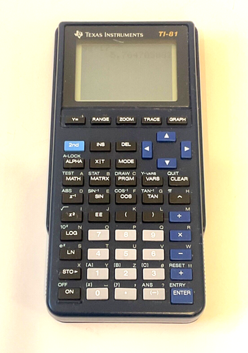 TEXAS INSTRUMENTS Ti-81 GRAPHING CALCULATOR WITH COVER TESTED WORKING ...