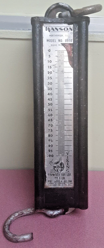 VINTAGE Hanson "The Viking" Model No. 8910 Hanging Scale w/ 100 LBS ...