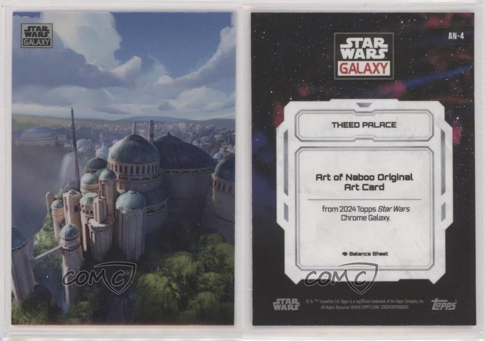 2024 Topps Chrome Star Wars Galaxy Art of Naboo Theed Palace #AN-4 12v9 ...