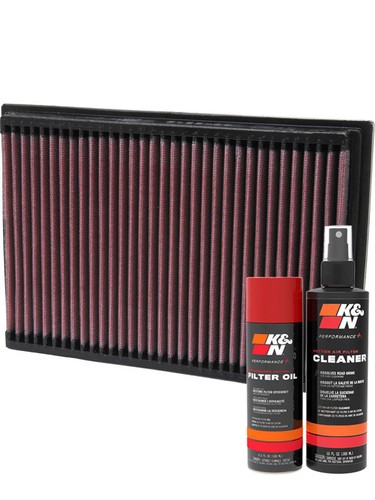 K&N Air Filter 33-2245 + Aerosol Recharge Kit fits Peugeot 307 2.0 3H ...