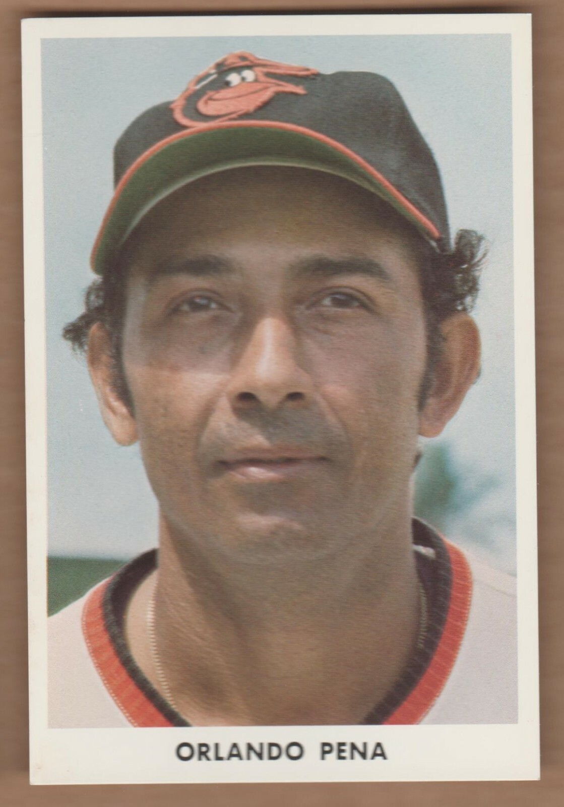 ORLANDO PENA 1970's Baltimore Orioles Team Issue Color Photo Postcard ...
