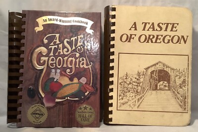 Lot of 2 Cookbooks Taste of Georgia Taste of Oregon Jr Leagues | eBay
