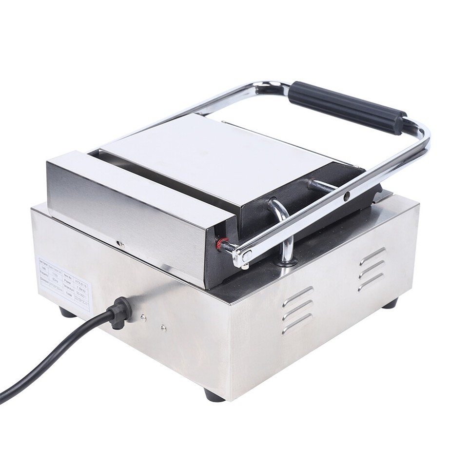 Commercial Electric Panini Press Grill Griddle Plate , Flat Sandwich ...