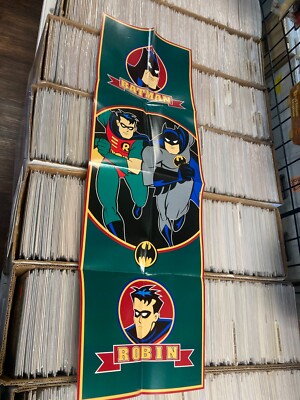 Batman and Robin Animated promo poster 1996 DC Comics 36 x 11.5 | eBay