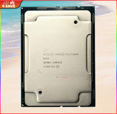 Intel Xeon Platinum 8153 CPU 2.0GHz 22MB 16-Core LGA3647 Server ...