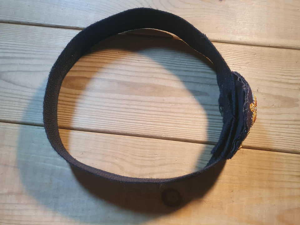 Vintage Original Royal Navy Officers Cap Badge & Band Military Hat ...