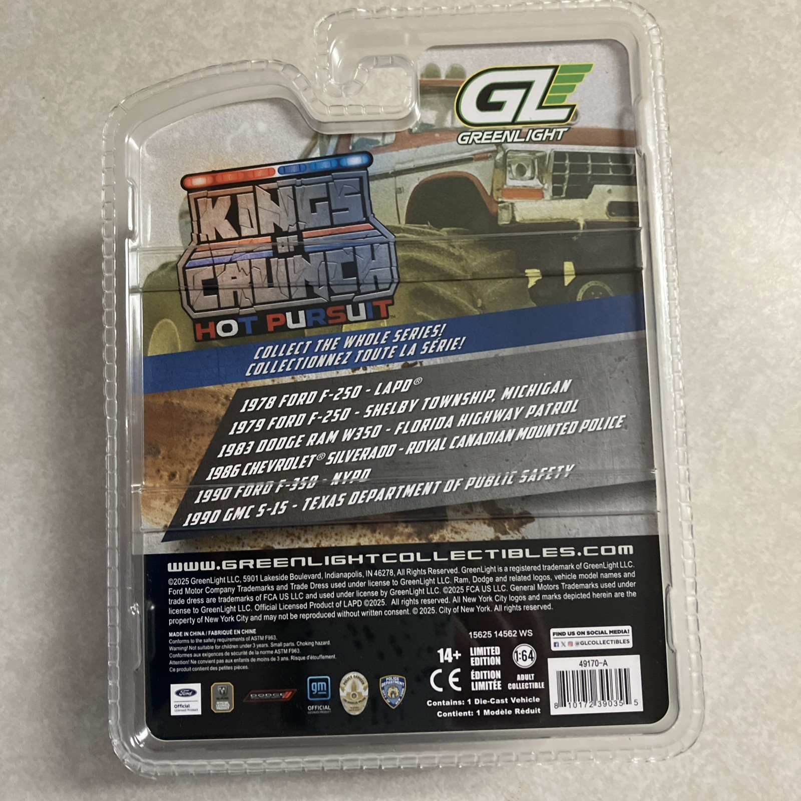 🔥1978 Ford F-250 LAPD Kings of Crunch Hot Pursuit 1:64 Diecast - Raw ...