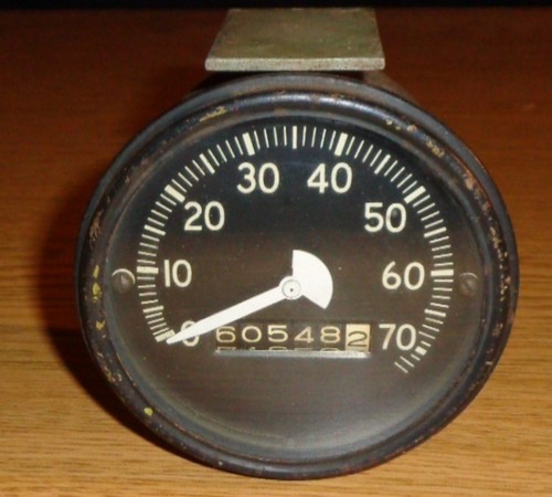 Willys Jeep Speedometer from a 1947 CJ2A Original equipment w/bracket ...