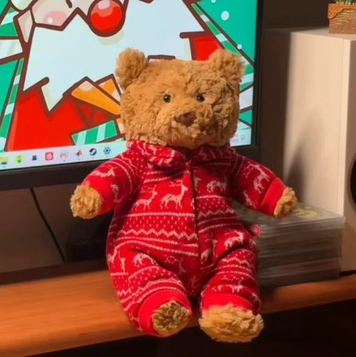 Jellycat Bartholomew Bear Plush: Winter Pyjamas Premium Quality + Dust ...