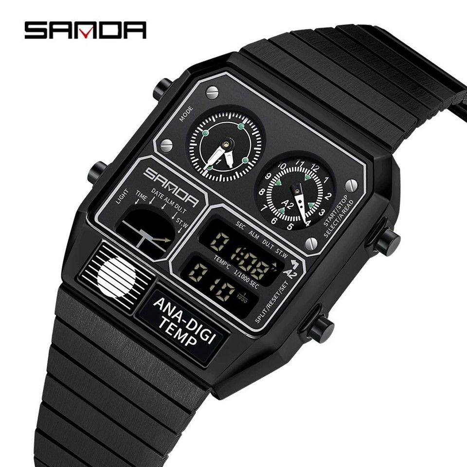 Sanda Multifunction Watch - Citizen Ana Digi Temp Homage Week Date ...