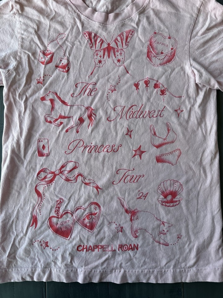 Chappell Roan Midwest Princess Tour Shirt Size Small/Medium Pink ...