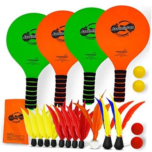 Paddle Game Select Double Badminton Set 4 Rackets - Beach Games for ...