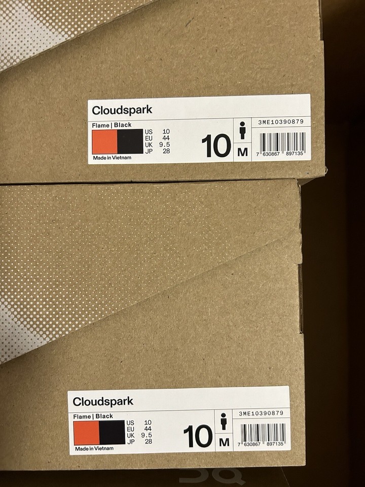 NIB On Cloud Cloudspark "Limited Edition" Men's 10 Running Shoes Flame Black | eBay