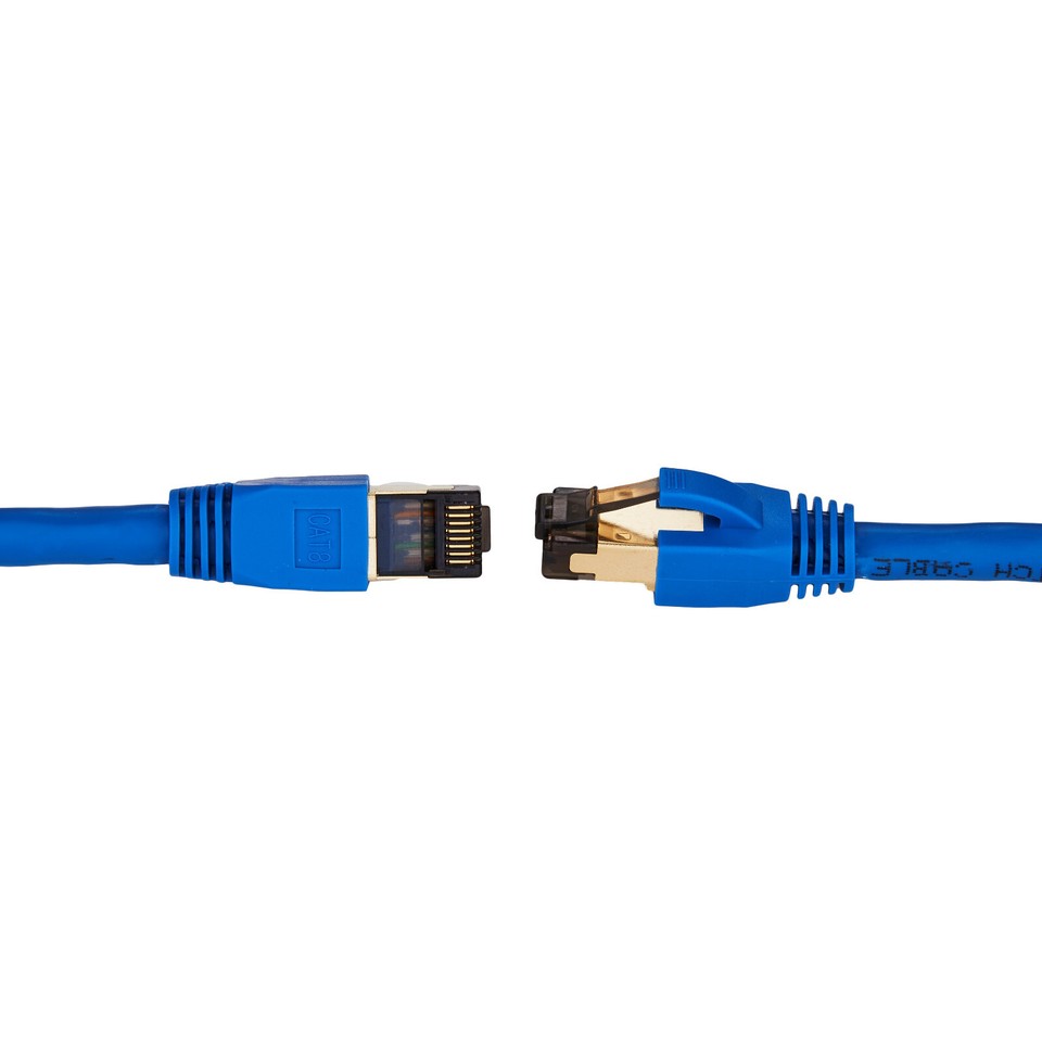 CAT8 Ethernet Cable Super Speed 40Gbps LAN Wire 0.5FT- 75FT Blue ...