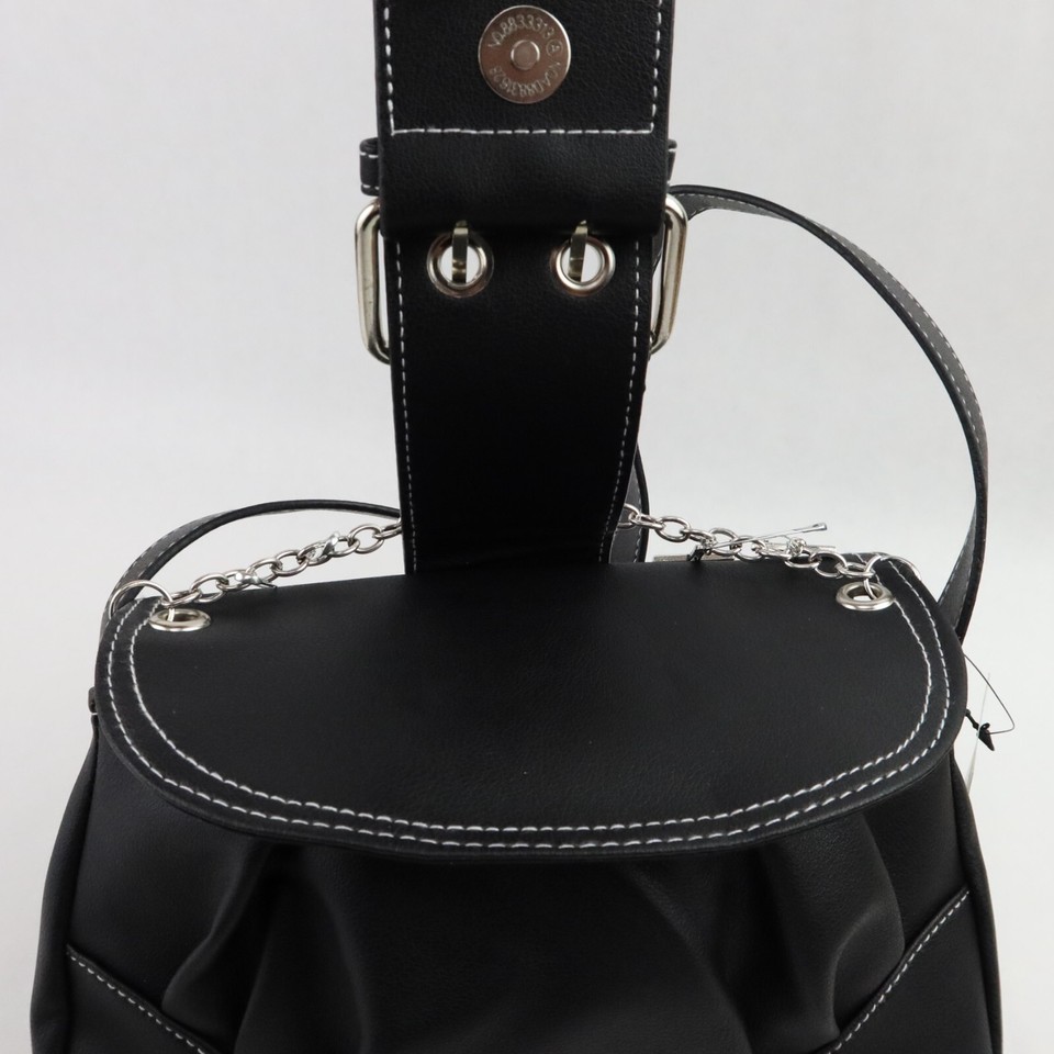 Gothic Crossbody Bag Purse Baguette Clutch Safety Pins Crosses Chain ...