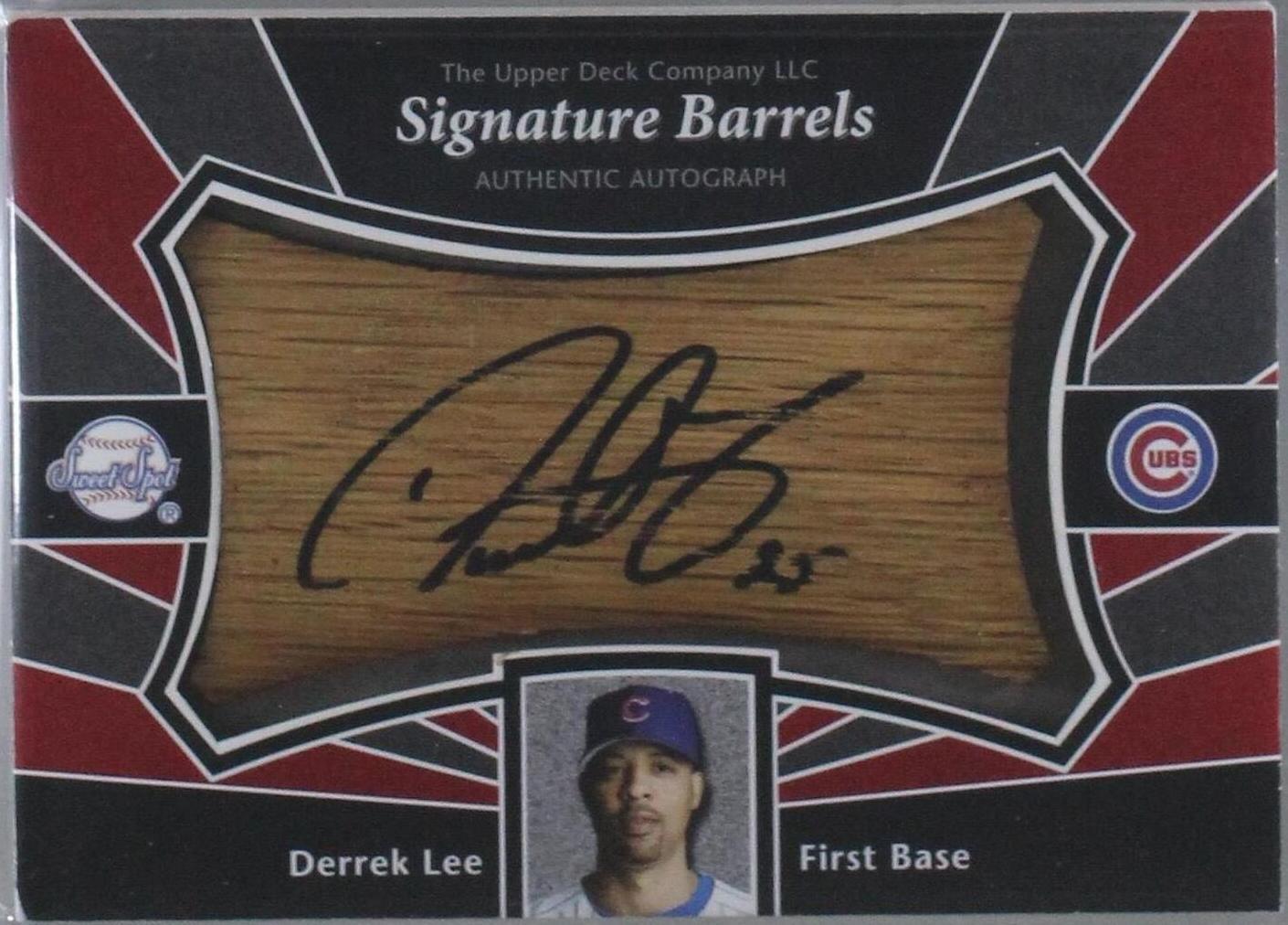 2004 Upper Deck Sweet Spot - Signatures Derrek Lee #SS-DL Barrels (AU ...