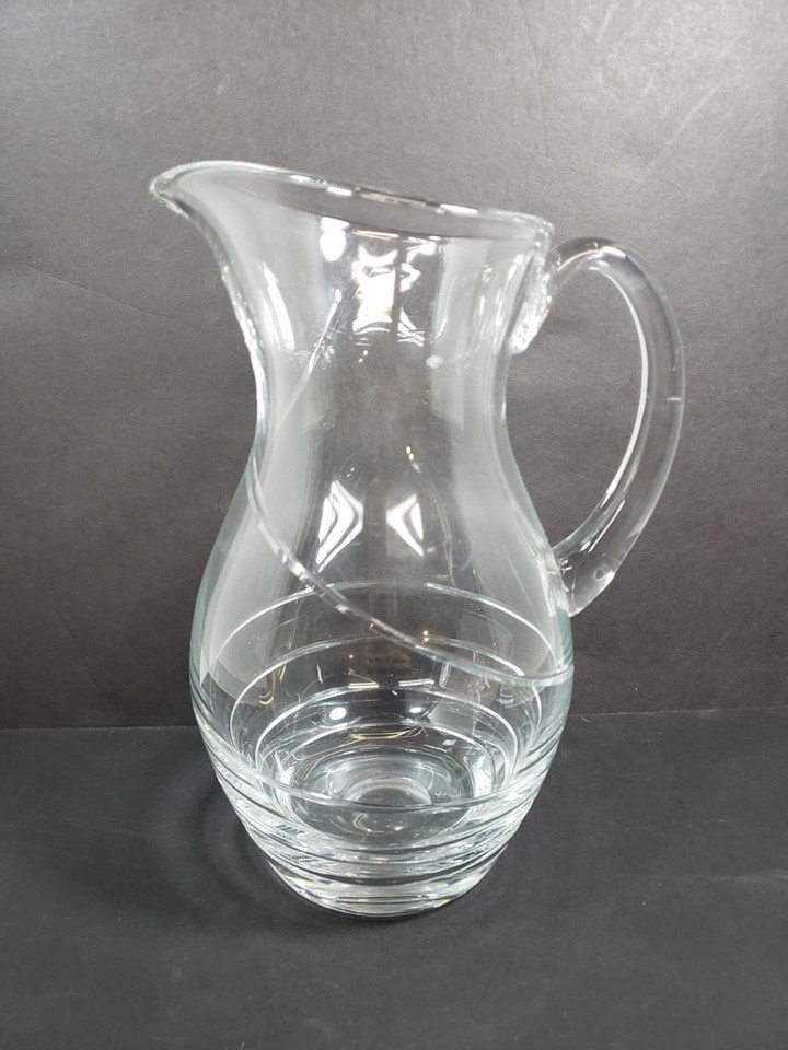 Vintage BLOCK Optic Glass Crystal Pitcher 9.75" | eBay