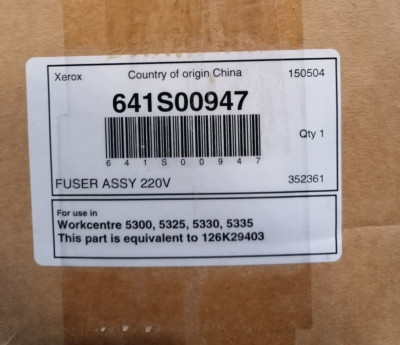 GENUINE Xerox WC 5300 5325 5330 5335 220V Fuser 220V 641S00947 ...