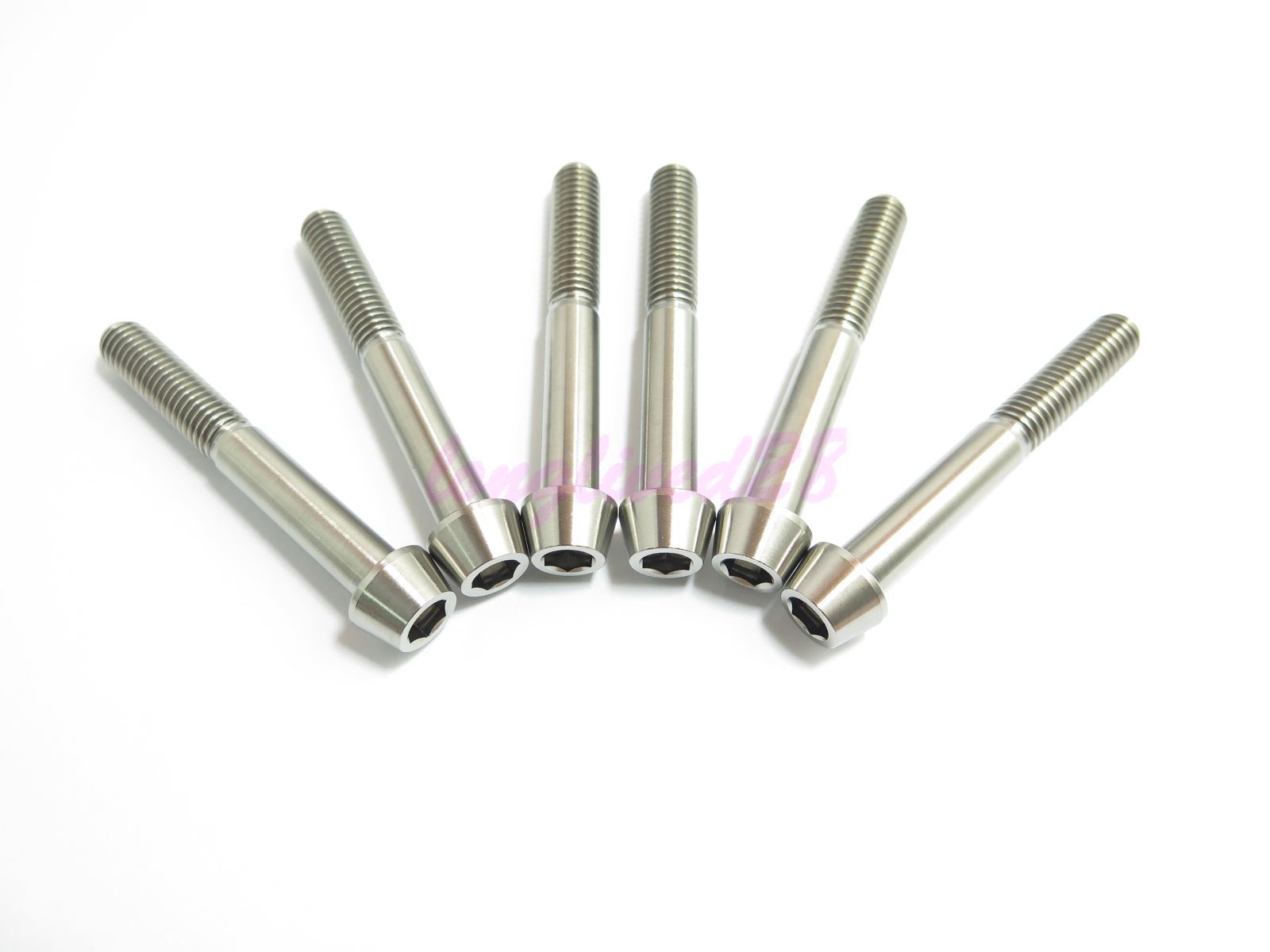 Titanium M8 x 60mm Tapered Ti Bolt Taper Hex Allen Socket Head Screw ...
