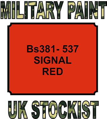 BS381-537 SIGNAL RED MILITARY PAINT METAL STEEL HEAT RESISTANT ENGINE ...