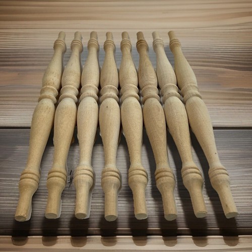 8 NEW Oak Wooden Spindles 11” Crafts, Home Décor, Furniture Nice! | eBay