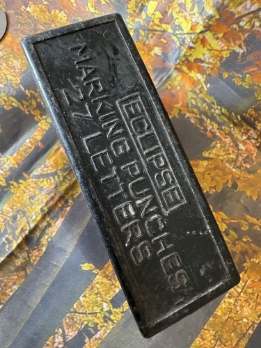 Vintage Eclipse MC26K Letter Punch Set 3mm 1/8" 27 Letters (letter S is ...