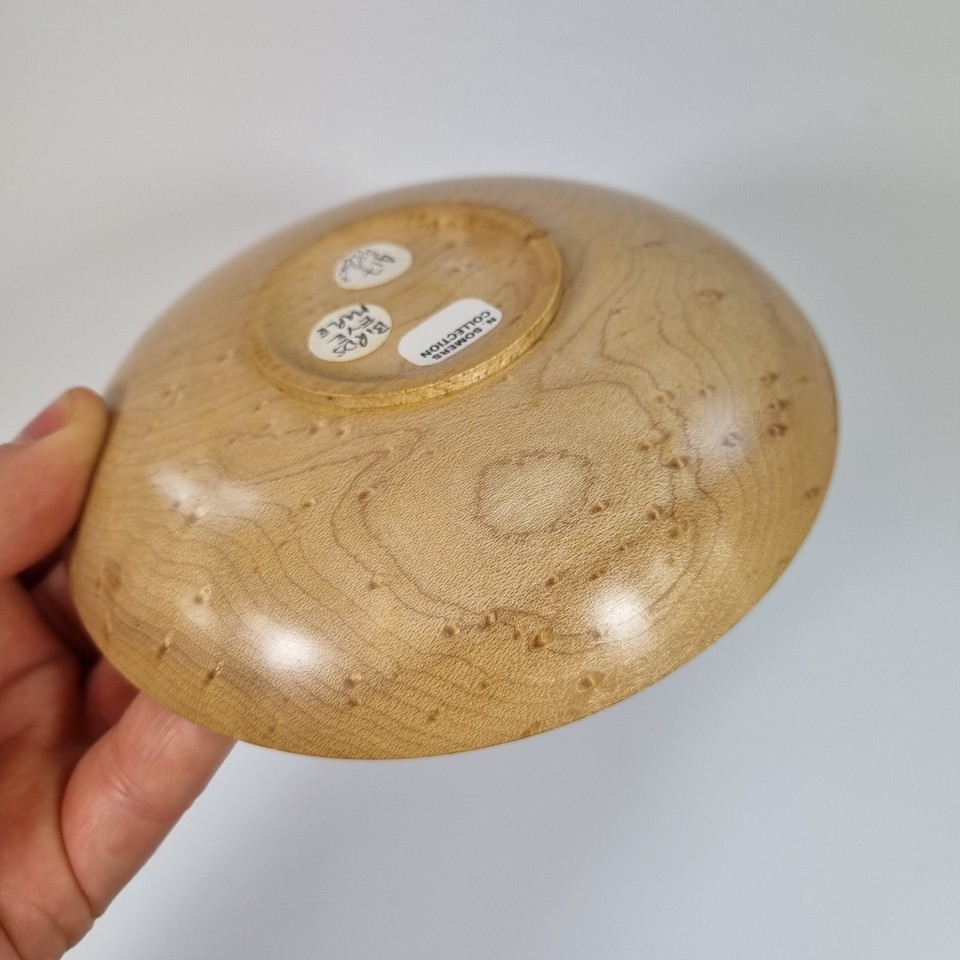 Birds Eye Maple Turned Wooden Bowl Dish Bob French 13cm Diameter | eBay