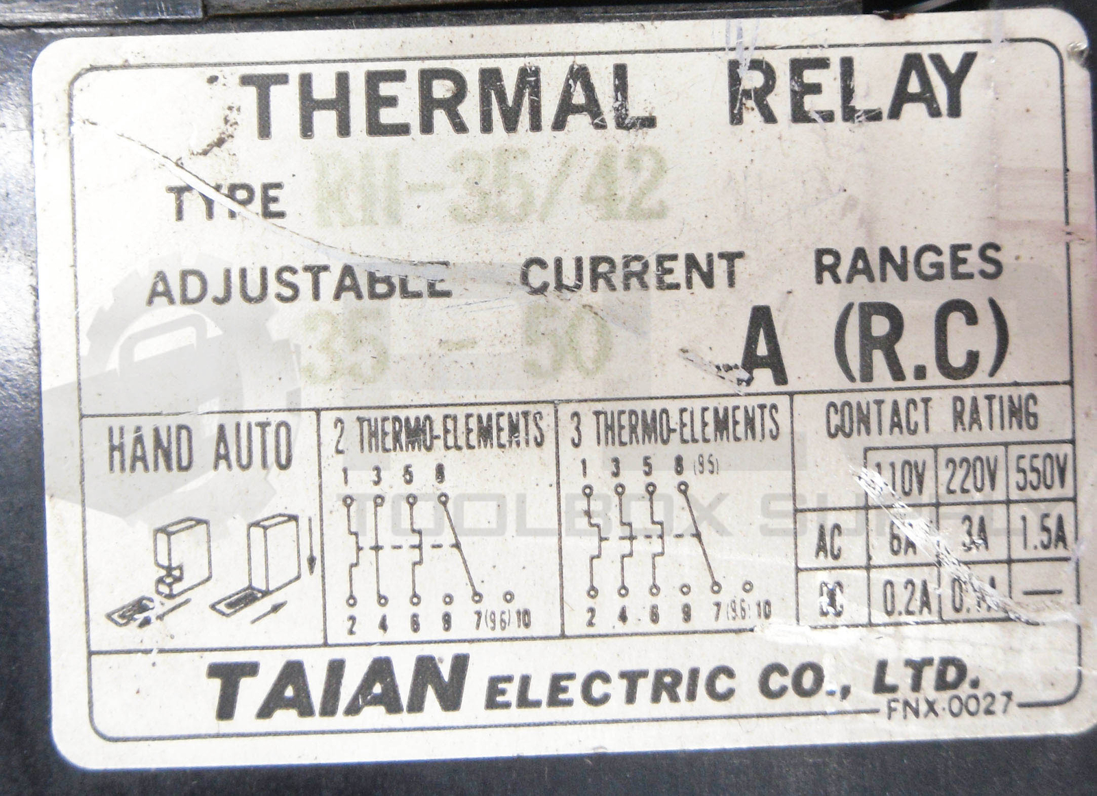 TAIAN CN-35 CNS AC3.1.1-0 SIZE 2 600V AC 46.5A CONTACTOR for sale ...