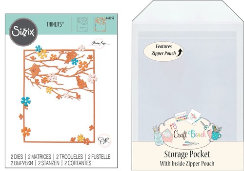 Sizzix Thinlits Die Woodland Cardfront 666252 Bundle with Secure Storage Pocket | eBay