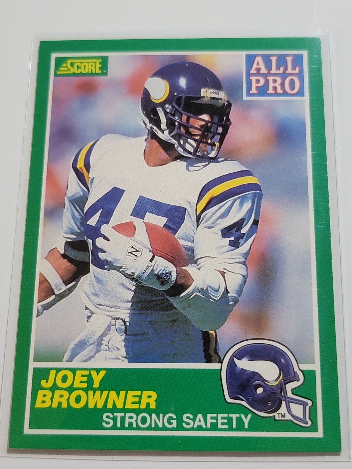 JOEY BROWNER 1989 Score #287. VIKINGS | eBay