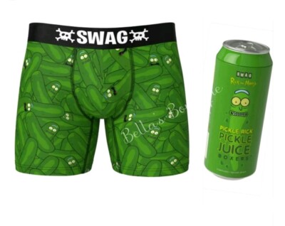 SWAG RICK AND MORTY PICKLE RICK JUICE MEN'S BOXER BRIEF IN A CAN ...