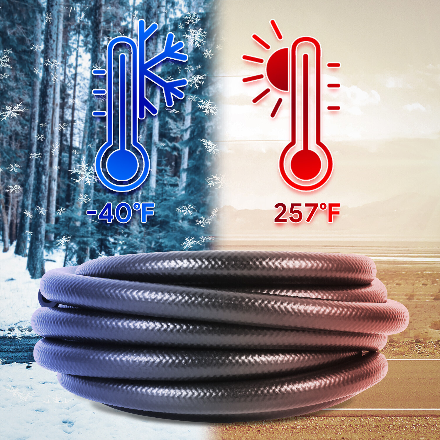 5 Feet 5AN 5/16'' ID Braided Diesel Oil Grease Gas Fuel Line Hose NBR ...