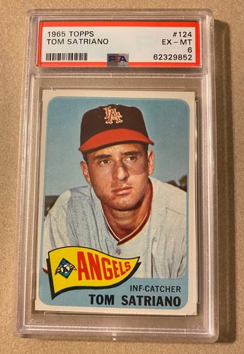 1965 Topps Tom Satriano, PSA Graded Baseball Card # 124: Excellent/Mint ...
