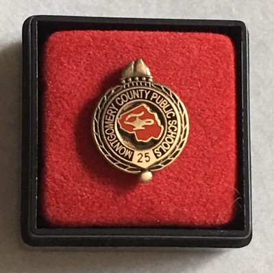 Montgomery County Pin Public Schools 25 Years Employee Service Pinback ...