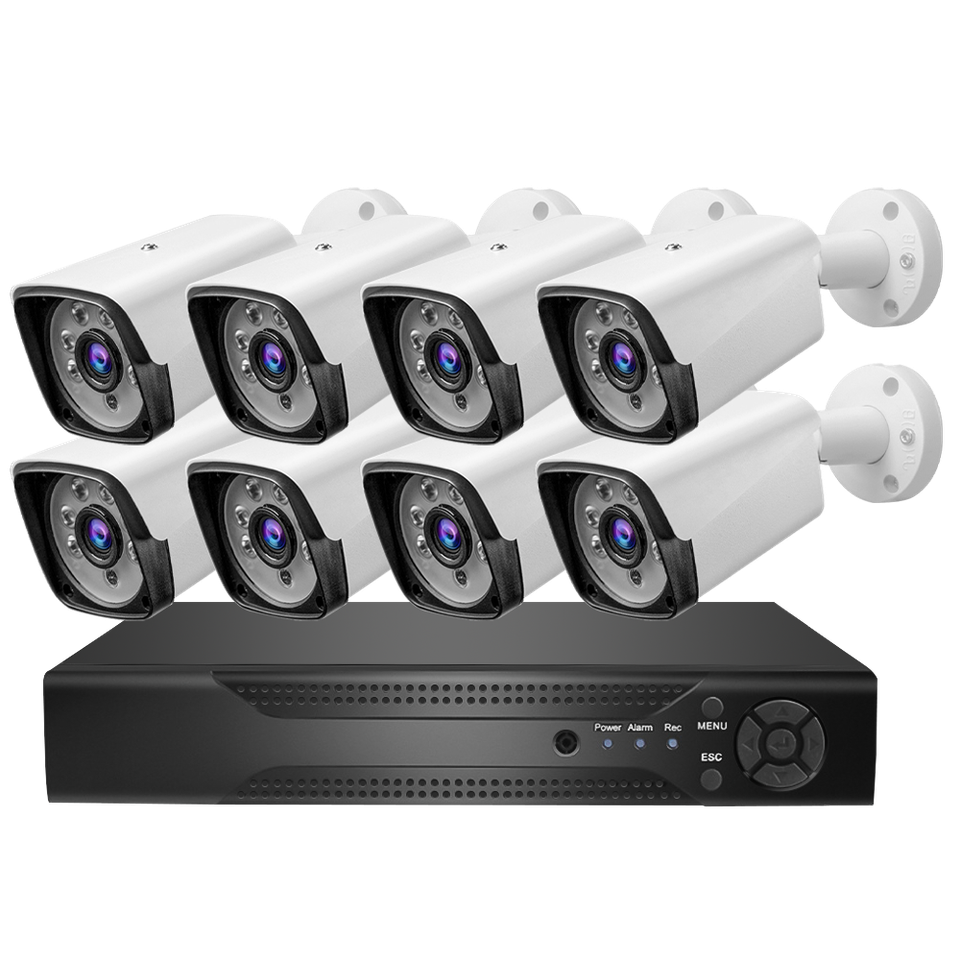 8CH H.265+ 5MP Lite DVR 1080P Outdoor CCTV Home Security Camera System ...