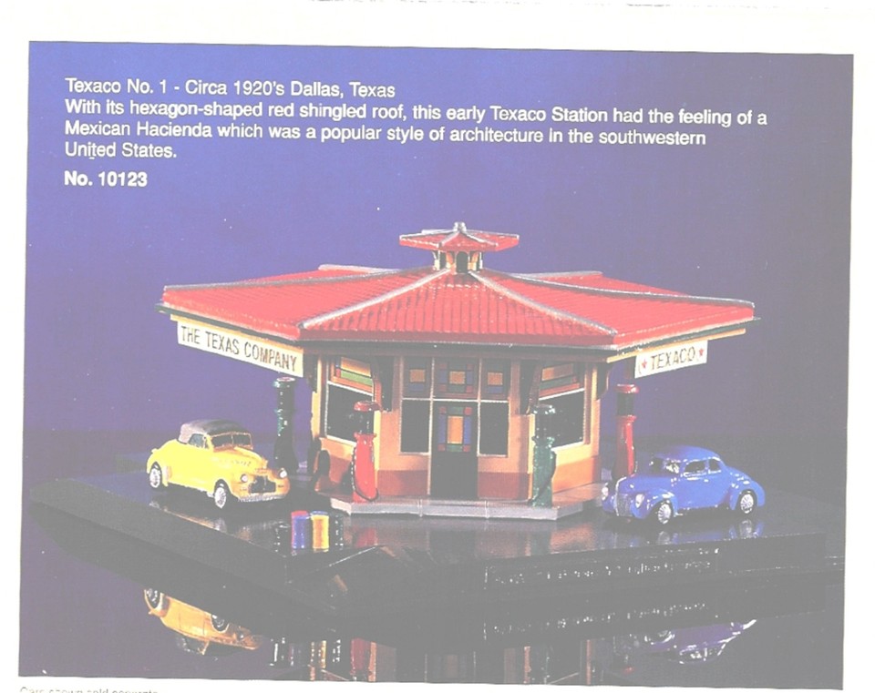 TEXACO GAS STATION #1 1920's Style Dallas Texas Lefton '95 HO Scale ...
