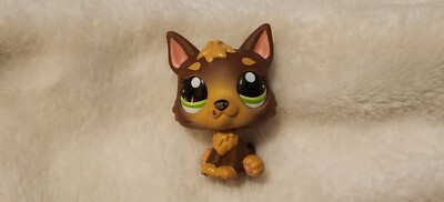 LPS Littlest Pet Shop Brown German Shepherd Dog Green Eyes 2137 | eBay