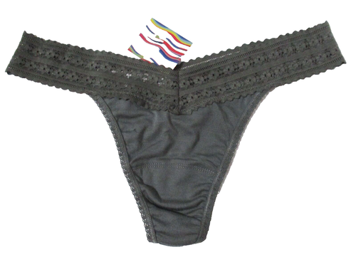 HANKY PANKY ONE SIZE OS THONG 631104 ORIGINAL RISE DREAMEASE DARK GRAY ...